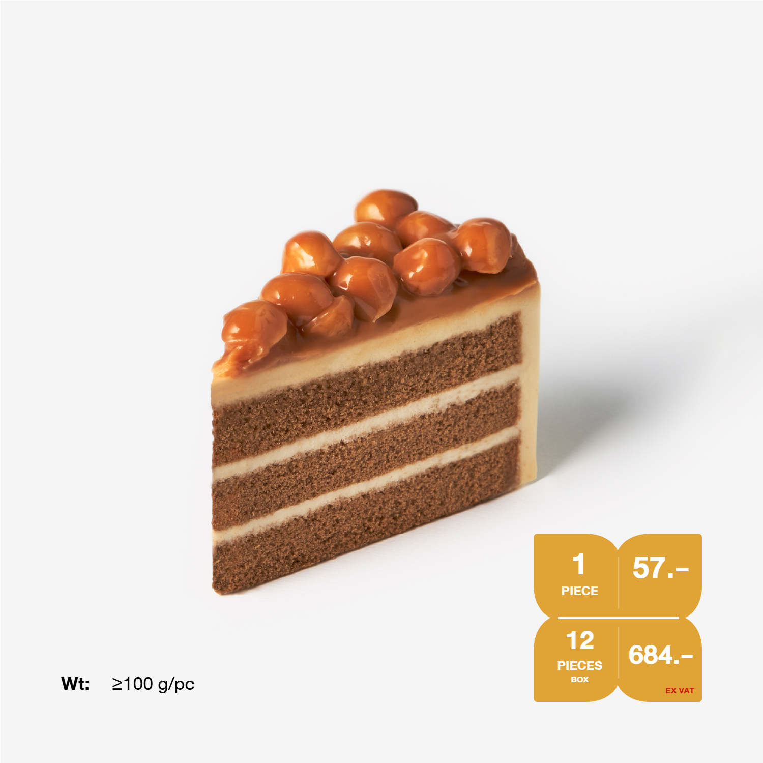 เค้กแช่แข็ง SYNOVA : เค้กคาราเมลแมคคาเดเมีย (ยกกล่อง) | Synova Beverage ...